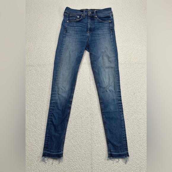 rag & bone | Jeans | Rag Bone High Rise Ankle Skinny Blue Denim Jeans ...
